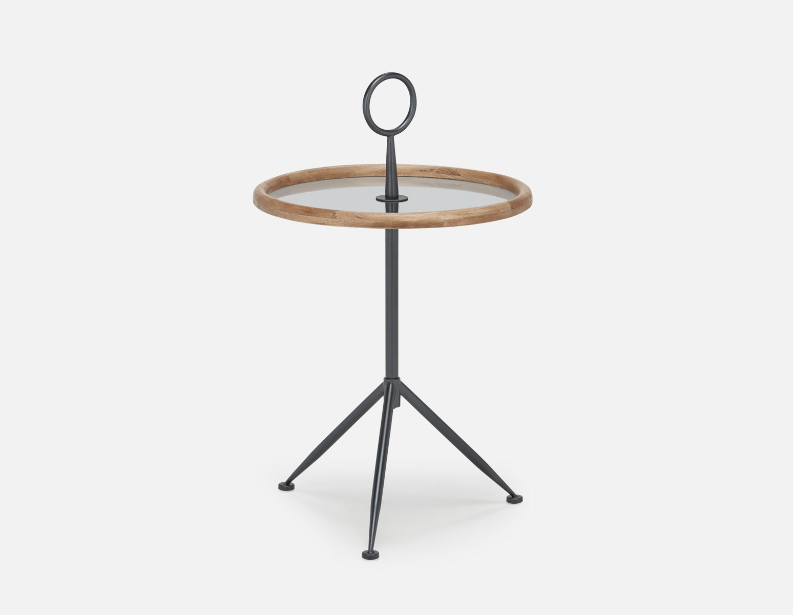ELLIE mid-century modern round end table 51cm | Structube