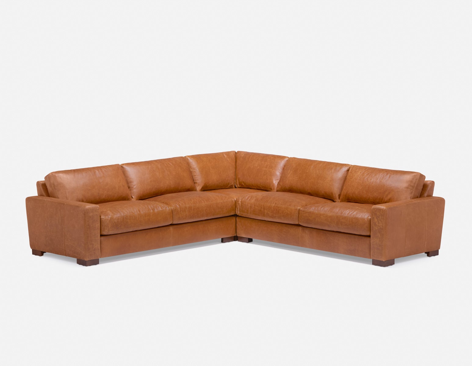 WAYLEN 100 leather sectional sofa Structube