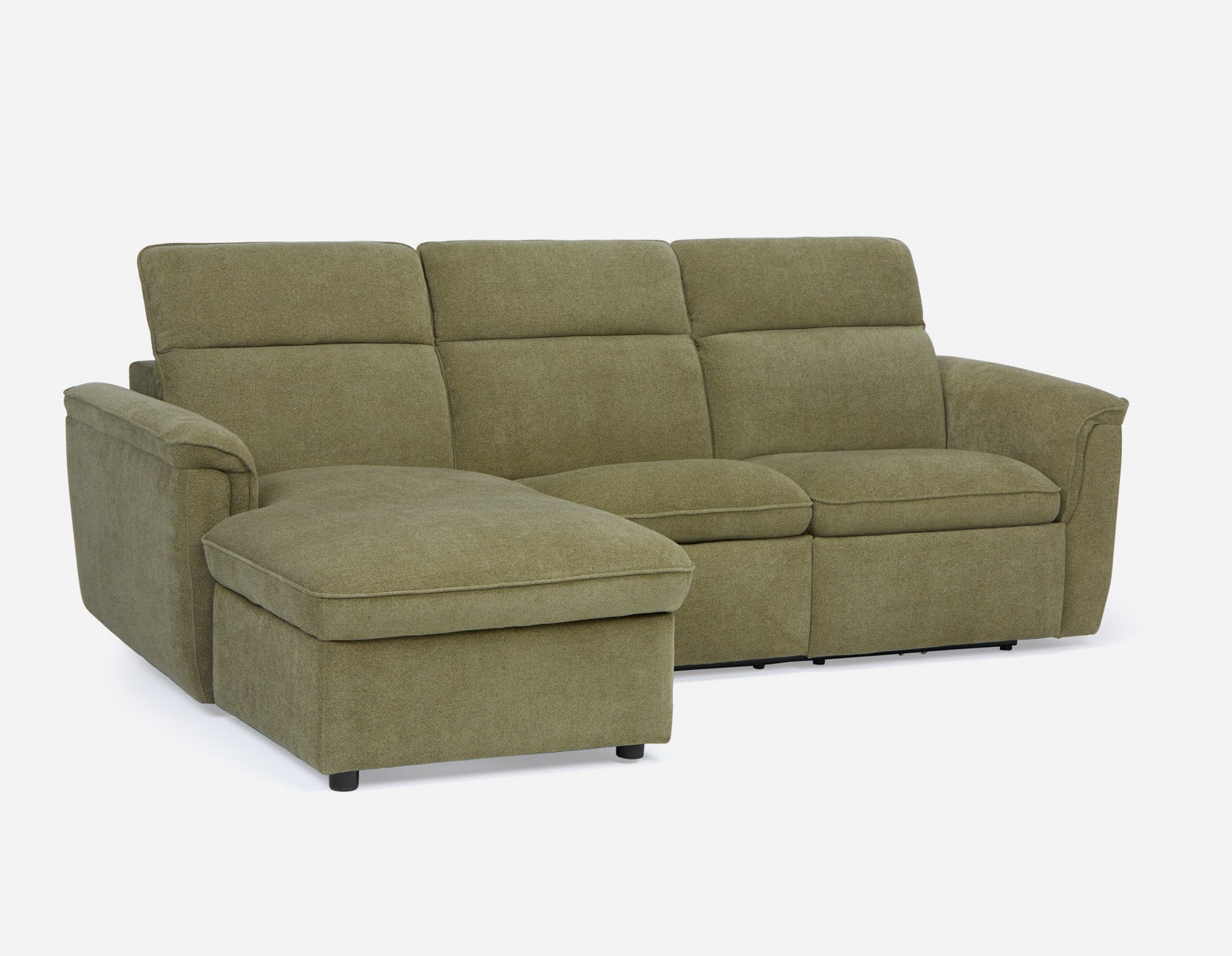 MORGAN canapé d’angle côté gauche inclinable à commande électrique | Structube