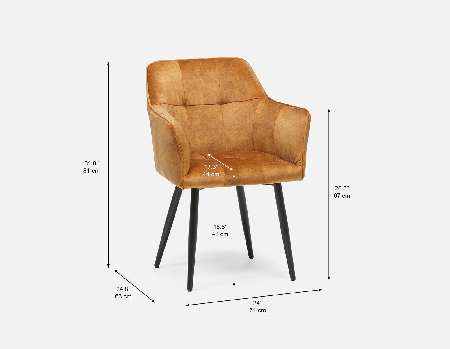 OCTAVE velvet dining armchair | Structube