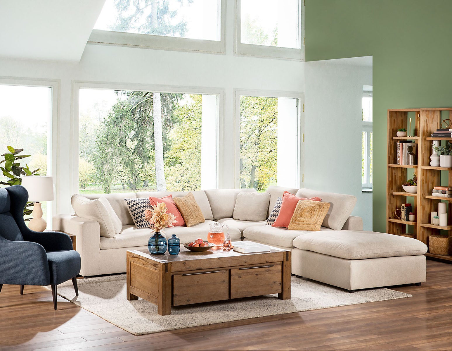 SOFT contemporary 5 pc modular sectional sofa Structube